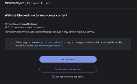 Getting A Malware Warning From The Actual Site R Blender