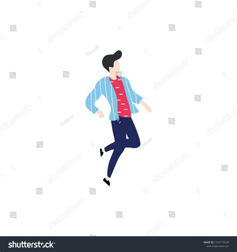 Vector Isolated Dancing Man Illustration Dancing Stock Vector Royalty Free