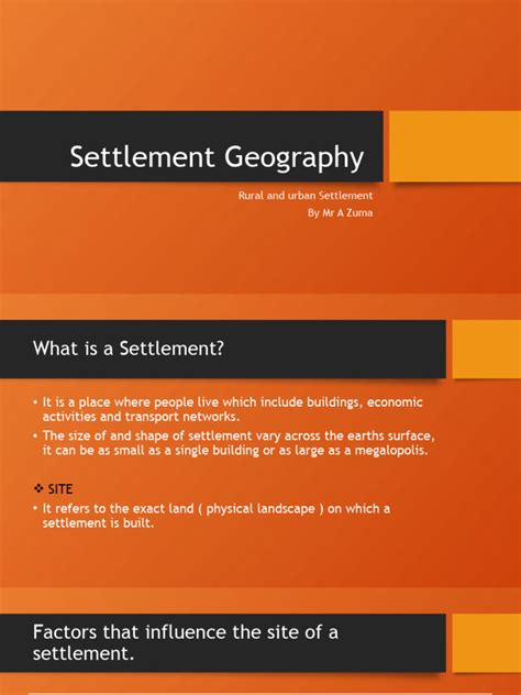 Settlement Geography Mr A Zuma 1 Pdf Agriculture Intensive Farming