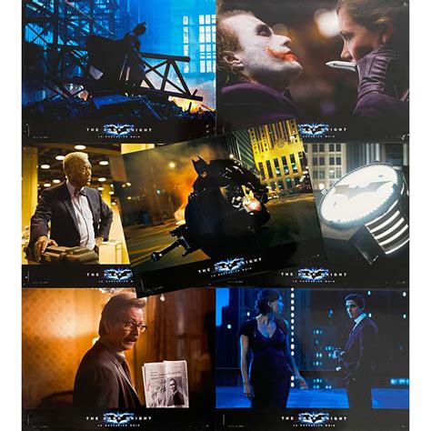 Batman The Dark Knight French Lobby Cards 9x12 In 2008 X7