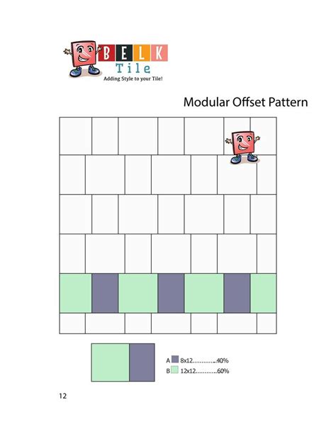 Elegant Modular Offset Floor Tile Pattern Belk Tile Design