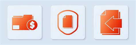 Set Document Protection Concept Finance Document Folder And Next Page