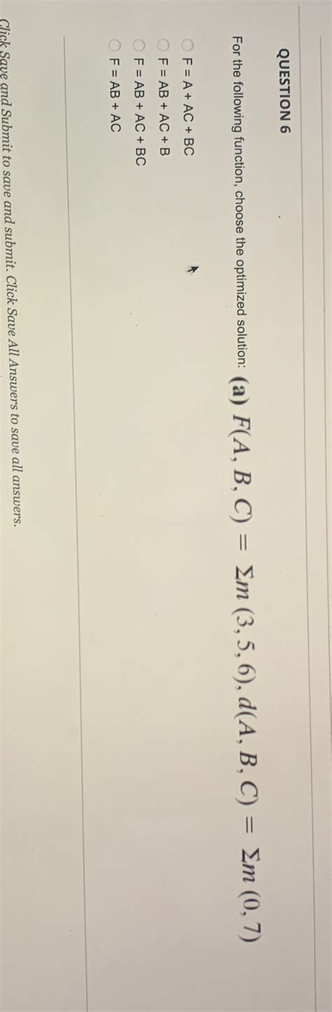 Solved Question 6for The Following Function Choose The