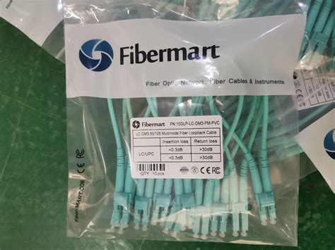 Lc Om3 Multimode Fiber Loopback Cable 3 0mm Pvc Jacket Fiber