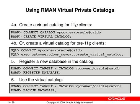 using the rman recovery catalog ppt download