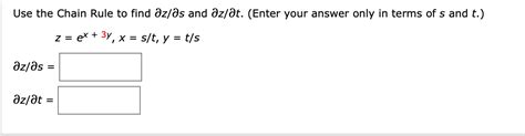 solved use the chain rule to find dz dt enter your answer