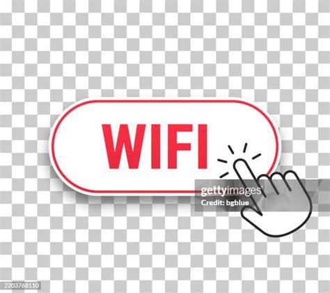 Wifi 3d Click Web Button With Hand Cursor On Blank Background High Res