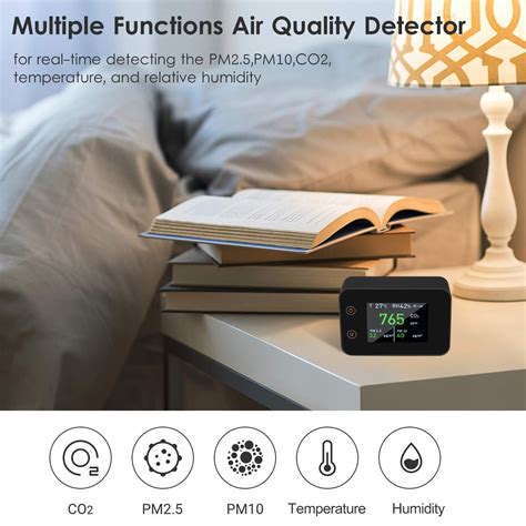 Kkmoon Dioxide Detector 2 8 Inch Lcd Digital Carbon C02 Meter Tester Household Air Analyzer