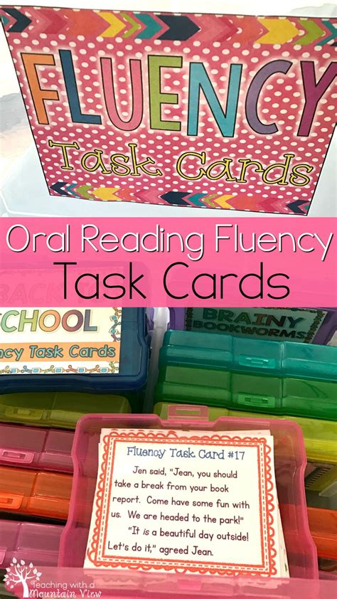 Fluency Task Cards Oral Reading Fluency Practice Science Of Reading