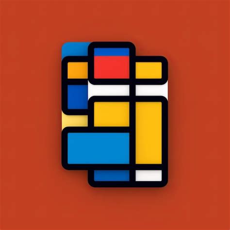 Premium Photo Bauhausinspired Voxel Art A Colorful Icon With Hidden Details