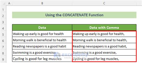 How To Insert A Comma In Excel For Multiple Rows 3 Methods