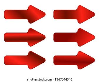 Arrows Pointers Isolated Red Stock Vector Royalty Free 1347044546