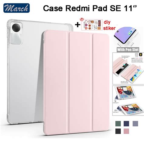 Jual Flip Casing Xiaomi Redmi Pad SE 11 2023 With Pen Solt Mi Pad SE Smart Soft Case Cover