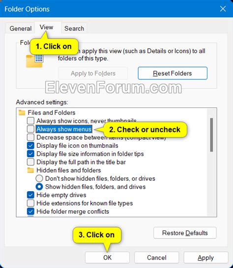 Add Or Remove Menu Bar In File Explorer In Windows 11 Windows 11 Forum