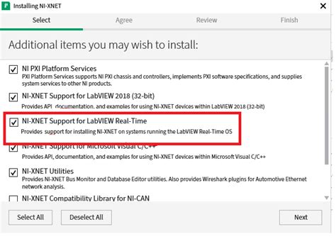 software versions mismatch between my host pc and rt target ni