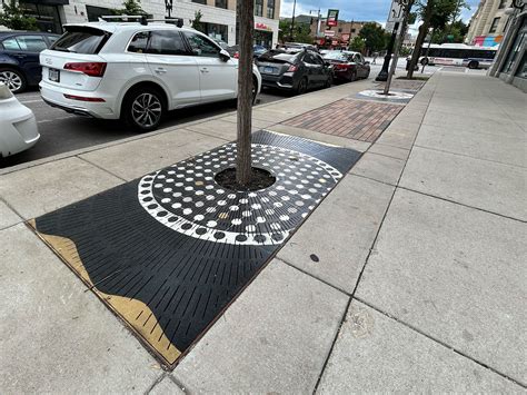 Uptown Tree Grates Storm Print City