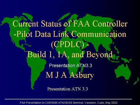 Current Status Of Faa Controller Pilot Data Link