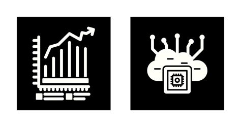 Bar Chart And Cloud Computing Icon Vector Art At Vecteezy