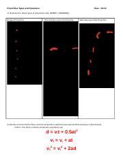 Copy Of PRE Projectile Types Equations Projectiles Types And Equations Tues 10 13 1