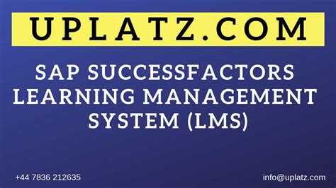 Sap Successfactors Learning Management System Lms Training And Certification Course Become