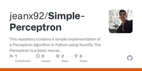Github Jeanx92simple Perceptron Github Jeanx92simple Perceptron