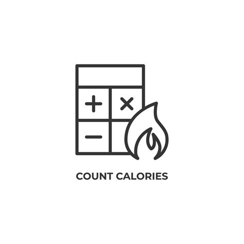 Vector Sign Of Count Calories Symbol Is Isolated On A White Background