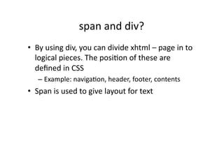 CSS And Layout PPT