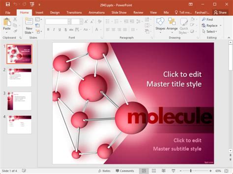 Free Molecule Powerpoint Template