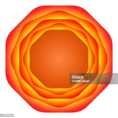빨간색을 노란색 그라데이션으로 돌리는 옥타곤 프레임 복사 공간 곡선에 대한 스톡 벡터 아트 및 기타 이미지 곡선 그라데이션 노랑 Istock