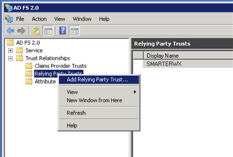 Active Directory Federation Server Configuration Smarterwx Help