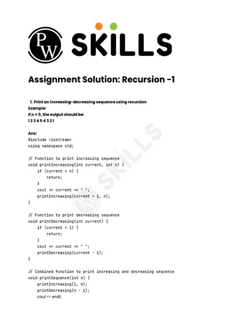 Assignment Solution Recursion 1 Pdf Namespace Computer