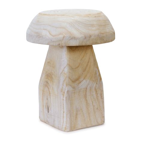 Wood Mushroom Stool 155h Tuesday Morning