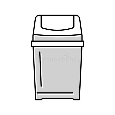 Bin Waste Sorting Color Icon Vector Illustration Stock Vector