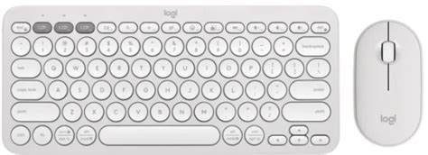 לקנות עכבר אלחוטי Logitech Pebble M350s מקלדת אלחוטית Logitech K380s Bluetooth צבע לבן