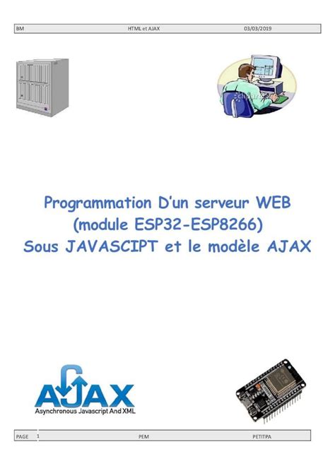 Pdf Programmation Dun Serveur Web Module Esp32 Esp8266 Sous · 2020 10 29 · Bm Html Et