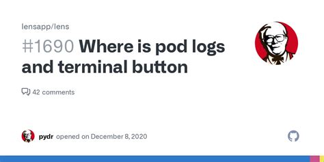 Where Is Pod Logs And Terminal Button Issue Lensapp Lens GitHub
