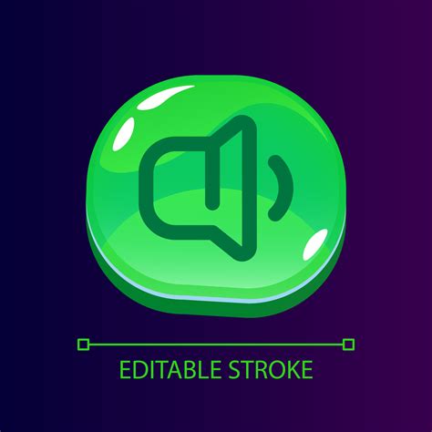 Low Sound Glossy Ui Button With Linear Icon Audio Device Setting