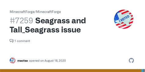Seagrass And Tallseagrass Issue · Issue 7259 · Minecraftforge