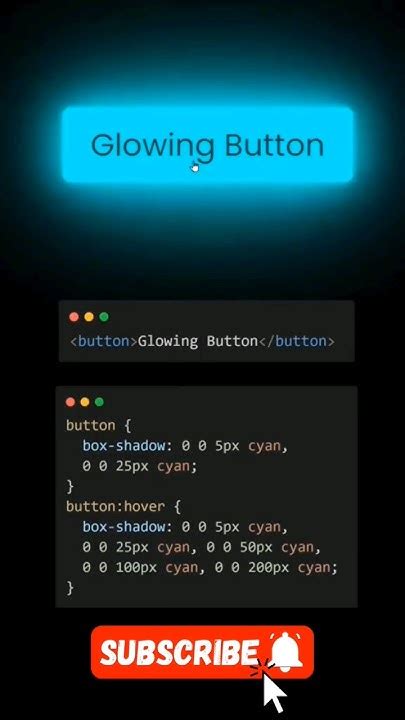 Glowing Button Code Visualstudio Code Learncodevsbuttonglow