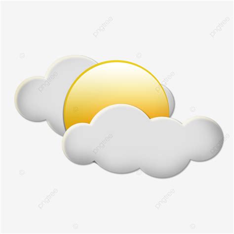 Weather Clouds White Transparent Sun Cloud Icon Weather Sun Cloud