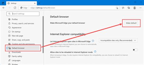 How To Make A Website Default Page In Microsoft Edge