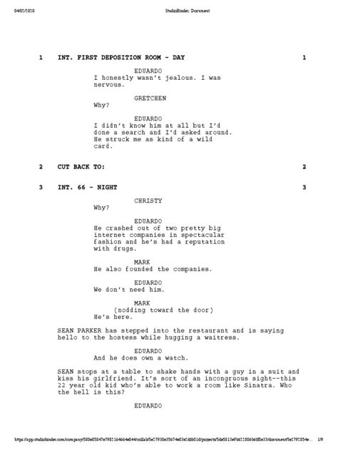 The Social Network Script Pdf