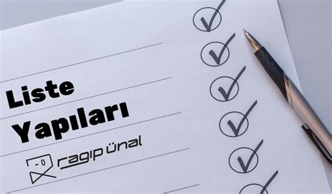 Python Liste Yapıları Lists Ragip Ünal