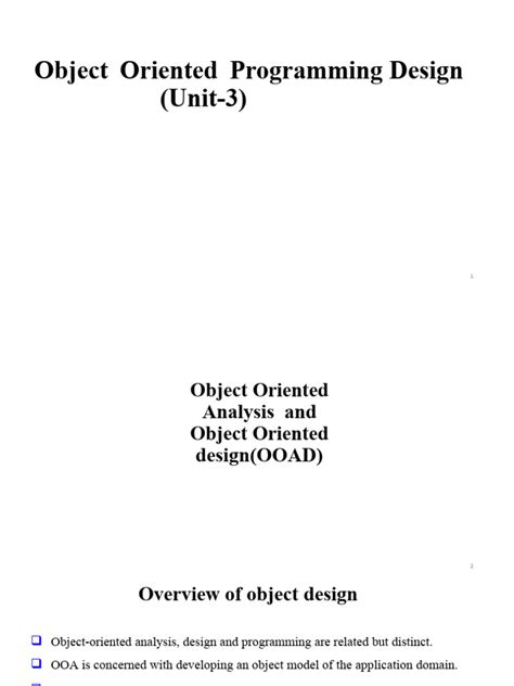 unit 3 ppt notes pdf object oriented programming class computer