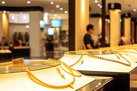 商场里的黄金首饰高清图片下载 正版图片600125098 摄图网