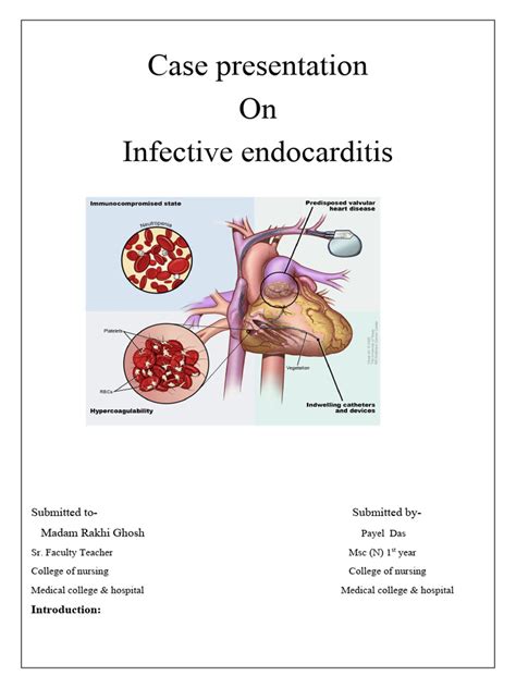 Case Presentation Of Infective Endocarditis 1 Pdf Heart Cardiac Muscle