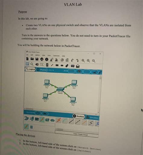 Solved VLAN Lab Purpose In This Lab We Are Going To Chegg