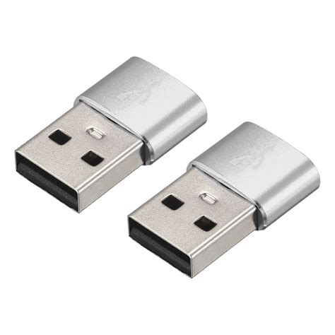 USB C Female To USB Male Adapter Type C To USB Converter Adapter Silver For Phone Tablet