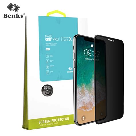 Anti Spy Tempered Glass For Iphone X 10 Privacy Screen Protector Benks