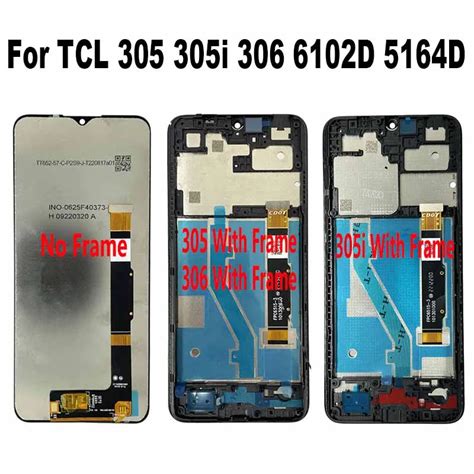 For Tcl 305 305i 306 6102d 5164d 6102 6102a X668 6102h Lcd Display Touch Screen Digitizer 